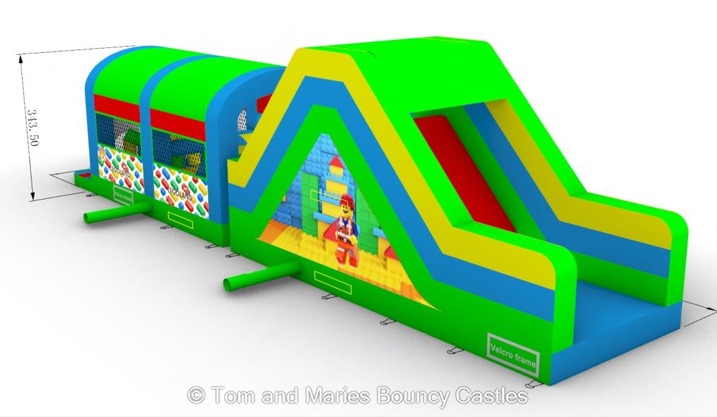 lego bouncy castle obstacle course