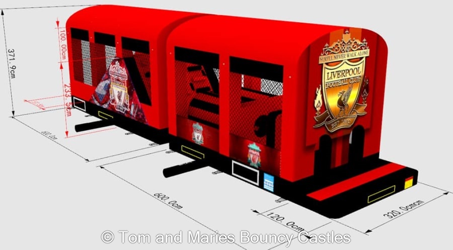 liverpool fc obstacle course 45ft with slide - Bouncy Castle Hire in ...